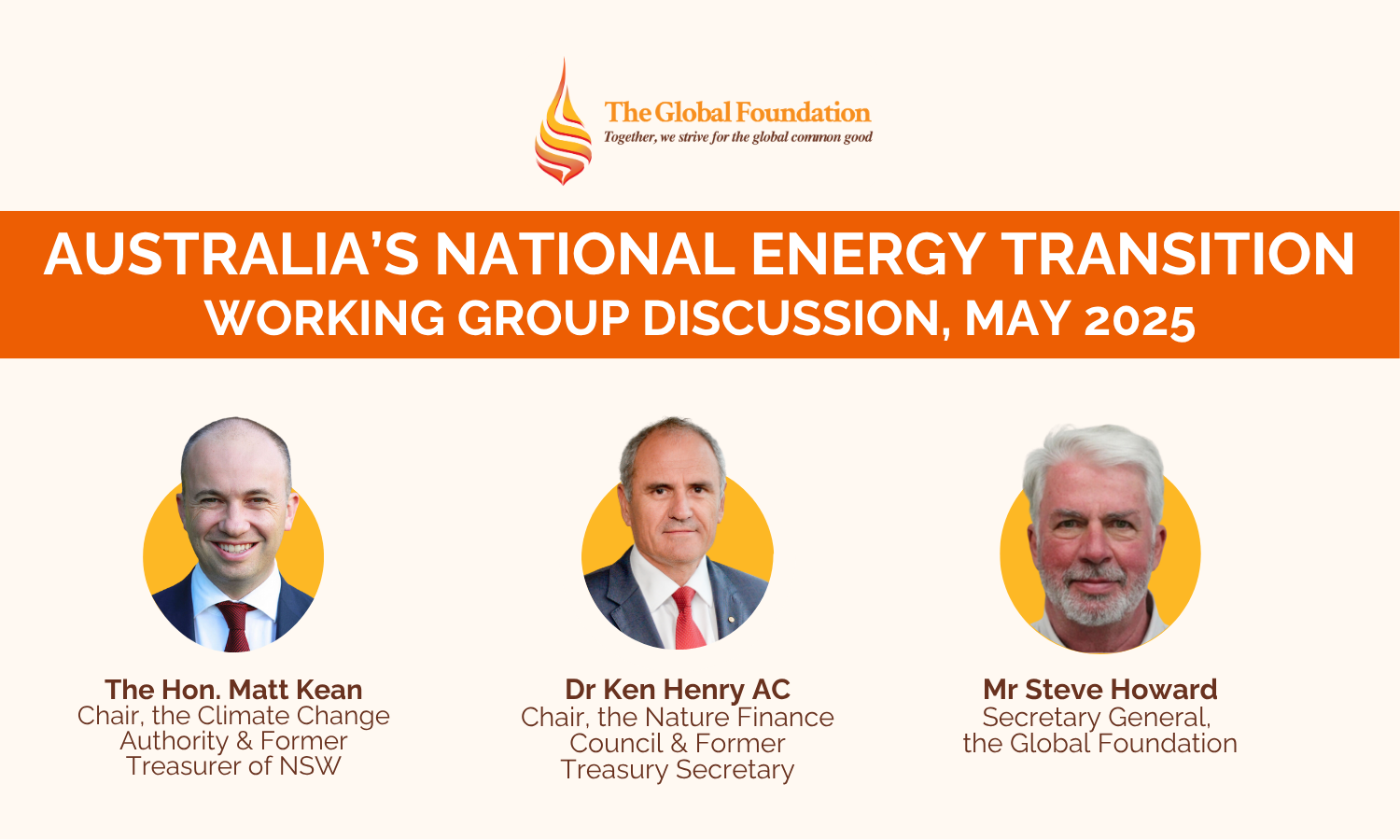 Australia's National Energy Transition: Working Group Discussion, May ...